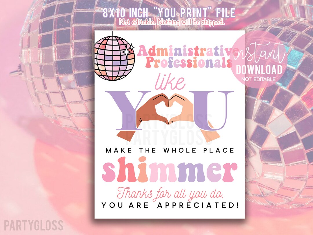 Administrative Professionals Appreciation Era Printable Signs, Staff ...
