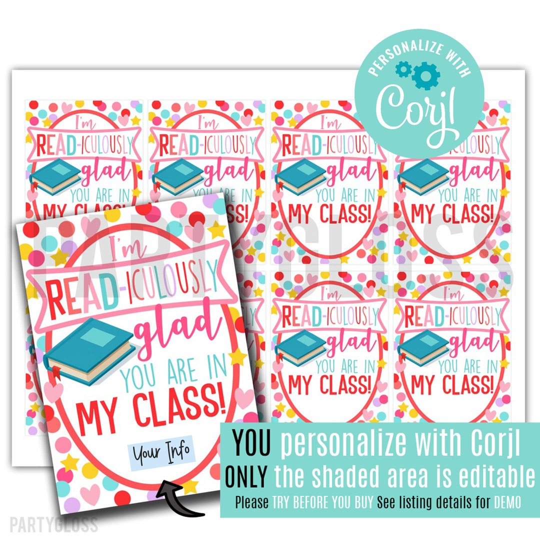 Editable Bookmark Student Gift Printable Tag | Gift From Teacher ...