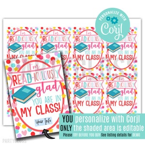 Editable Bookmark Student Gift Printable Tag | Gift From Teacher ...