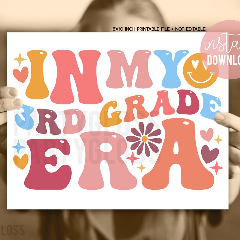 3rd Grade Sign - Etsy