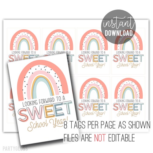 Back to School Teacher Gift Tags School Printable Teacher - Etsy