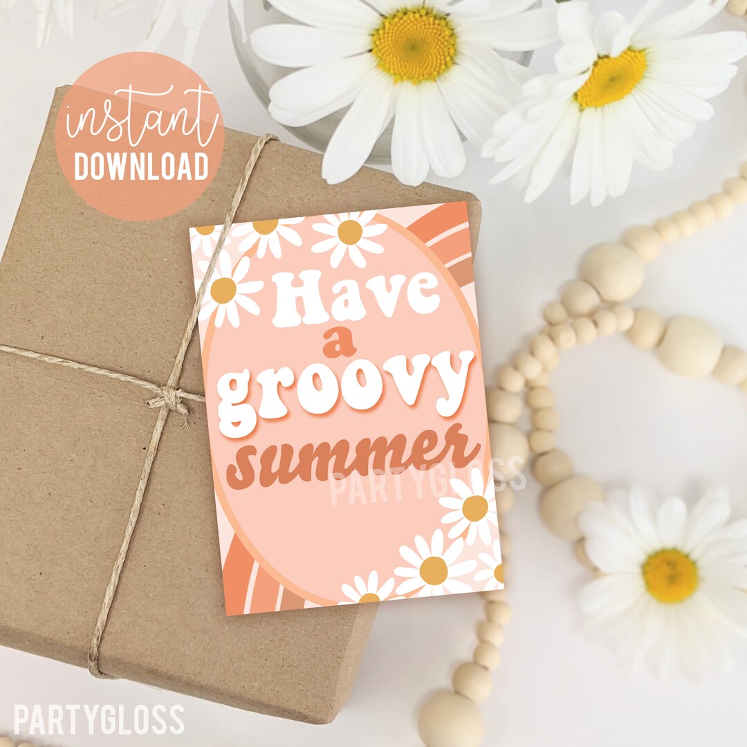 Groovy Summer Printable Tag | Boho Daisy Printable | Teacher ...