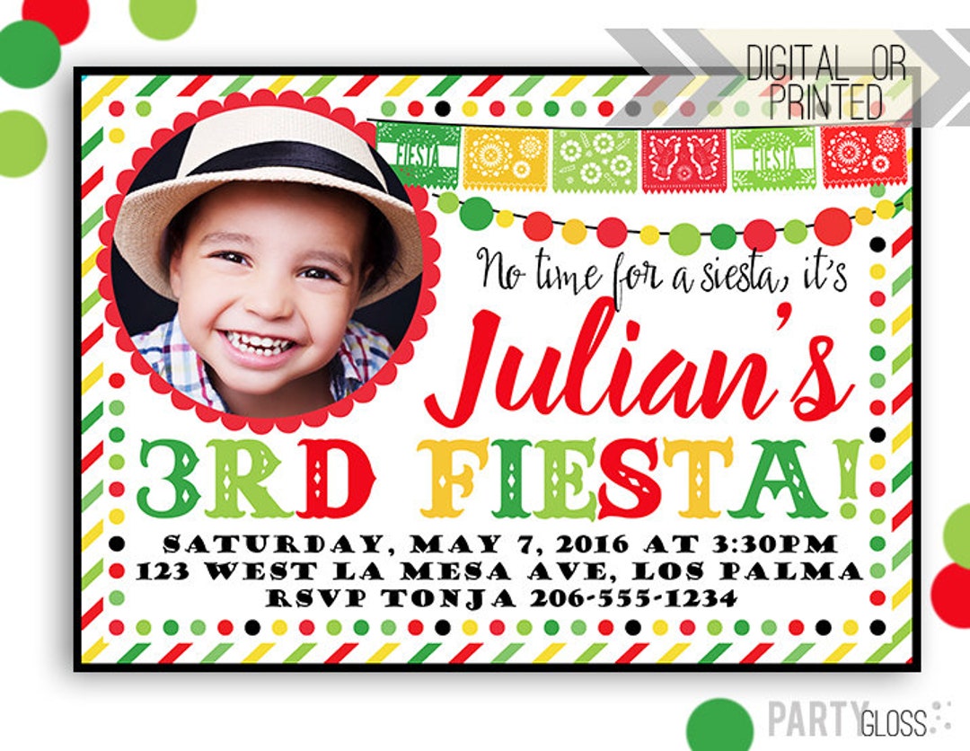 Fiesta Invitation - Digital or Printed | Fiesta Printable | Birthday ...