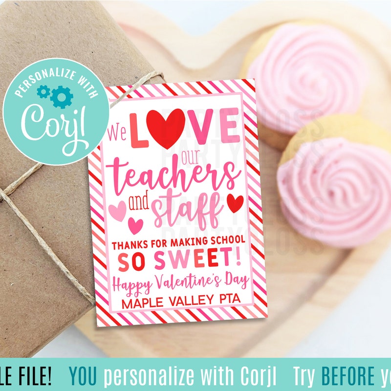 Teacher Valentine Card - Etsy