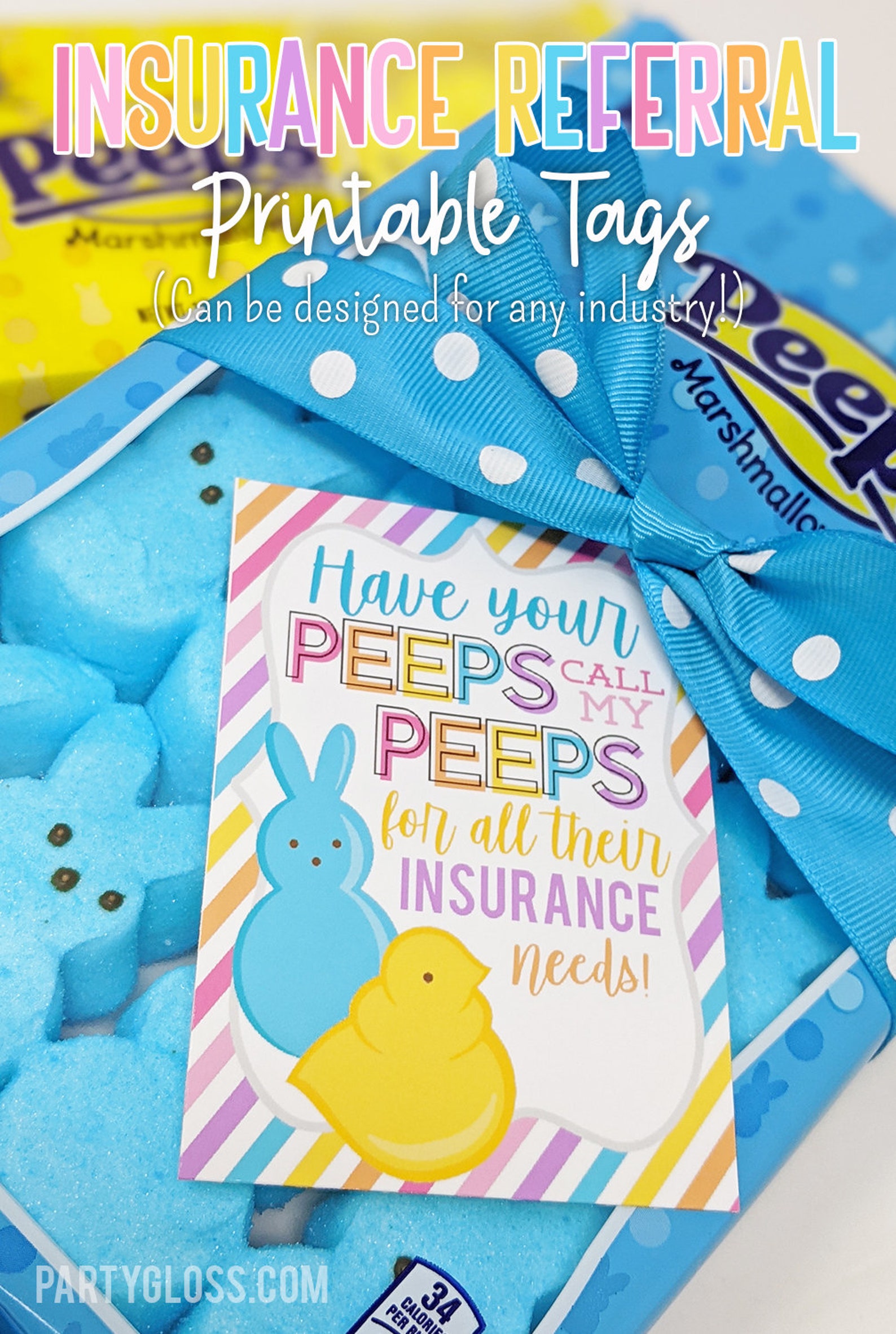 Easter Client Referral Printable Tags Have Your Peeps Call My - Etsy