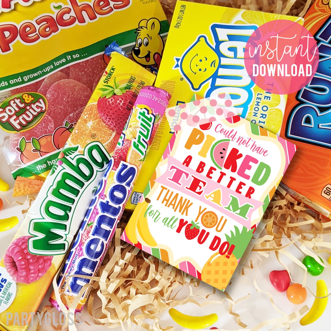 Team Appreciation Printable Tag | Staff Thank You Printable | Fruity ...