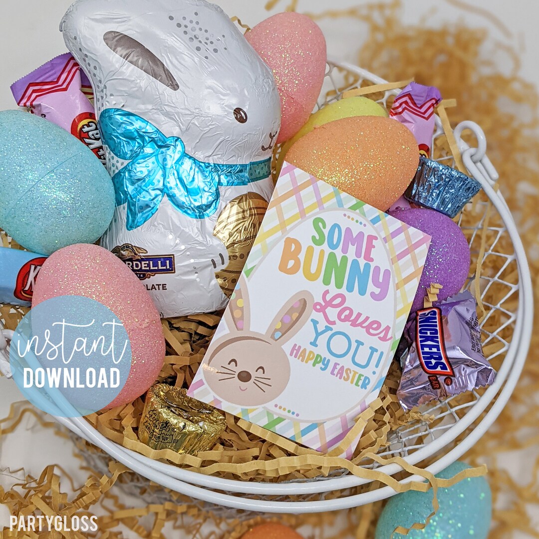Some Bunny Loves You Easter Printable Tags, Office Friends Neighbors ...