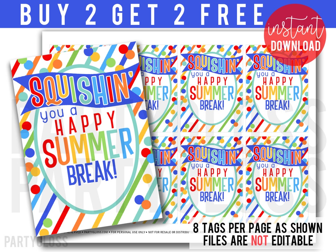 Squishy End of the Year Printable Tags, Non Food, Squishin' You Squish ...