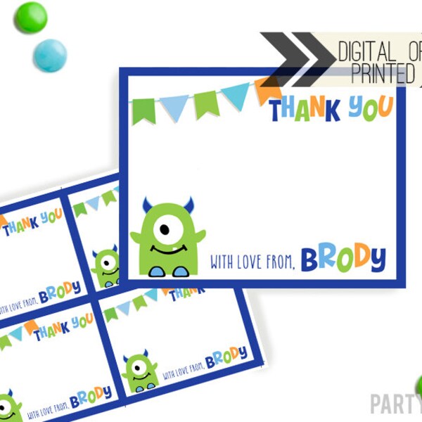 Monster Thank You - Etsy