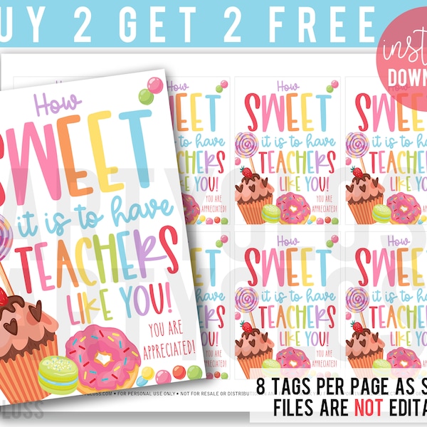 Teacher Treat Tag - Etsy