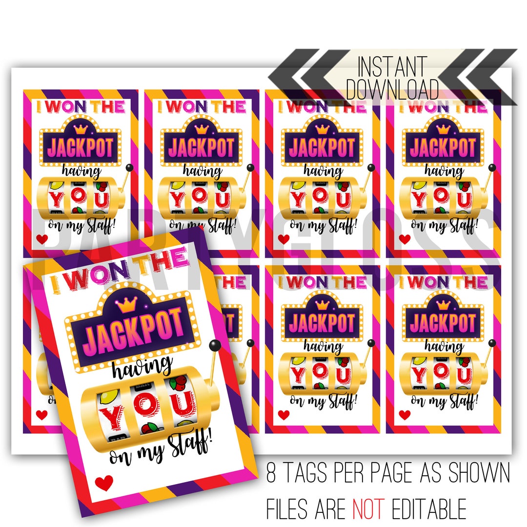 I Won the Jackpot Having You on Our Staff Appreciation Lottery Ticket ...
