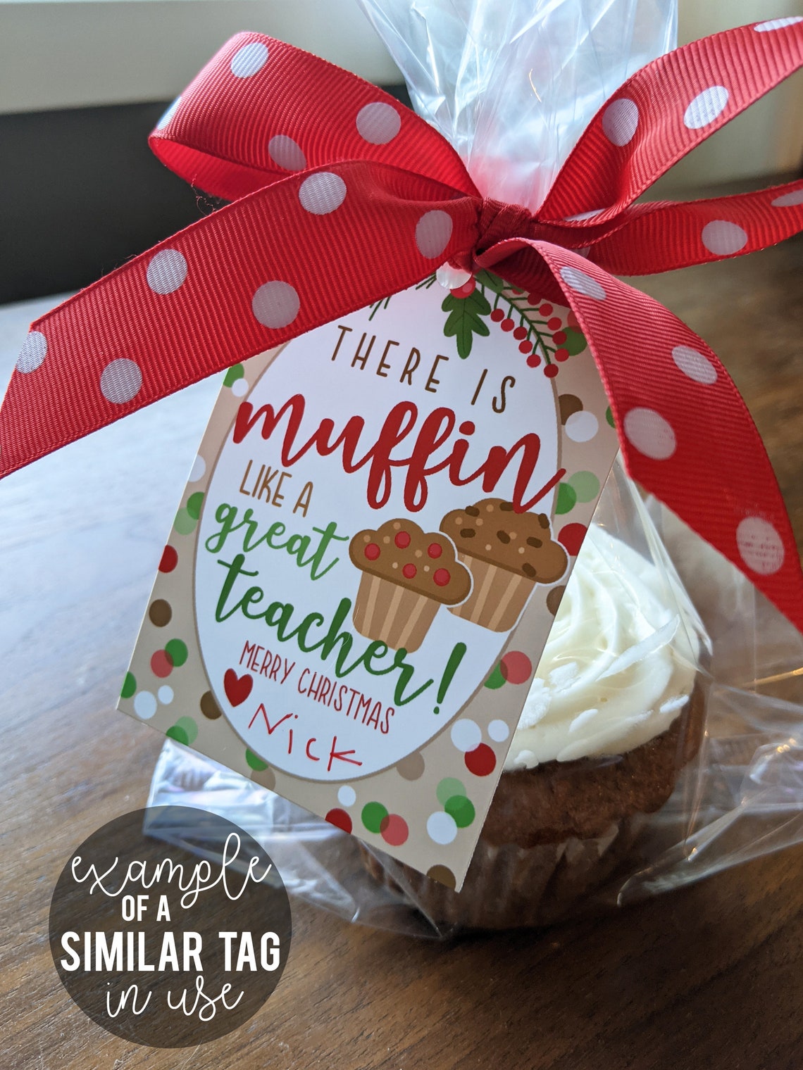 Muffin Christmas Printable Tags | Christmas Muffin Tag | Team Client ...