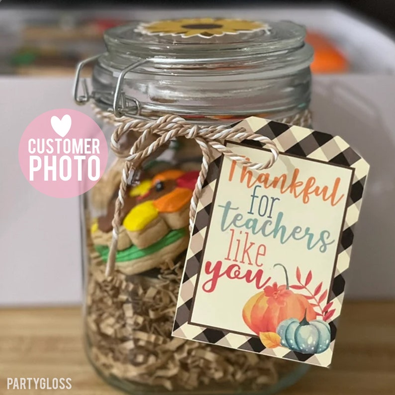 Thanksgiving Teacher Appreciation Printable Tag Fall Teacher - Etsy