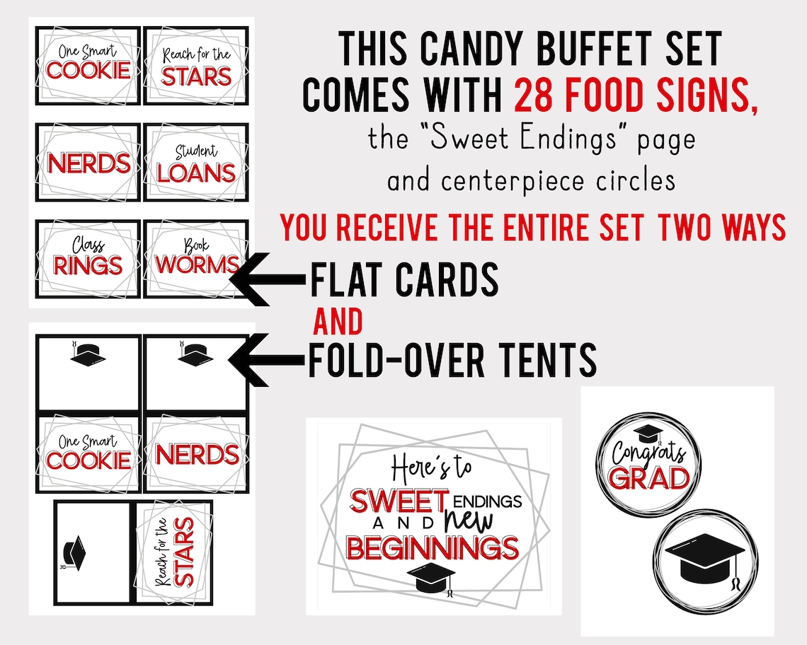 Graduation Candy Buffet Labels, Grad Candy Bar Labels Grad Night Party ...
