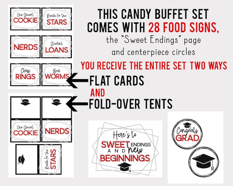 Graduation Candy Buffet Labels, Grad Candy Bar Labels Grad Night Party ...