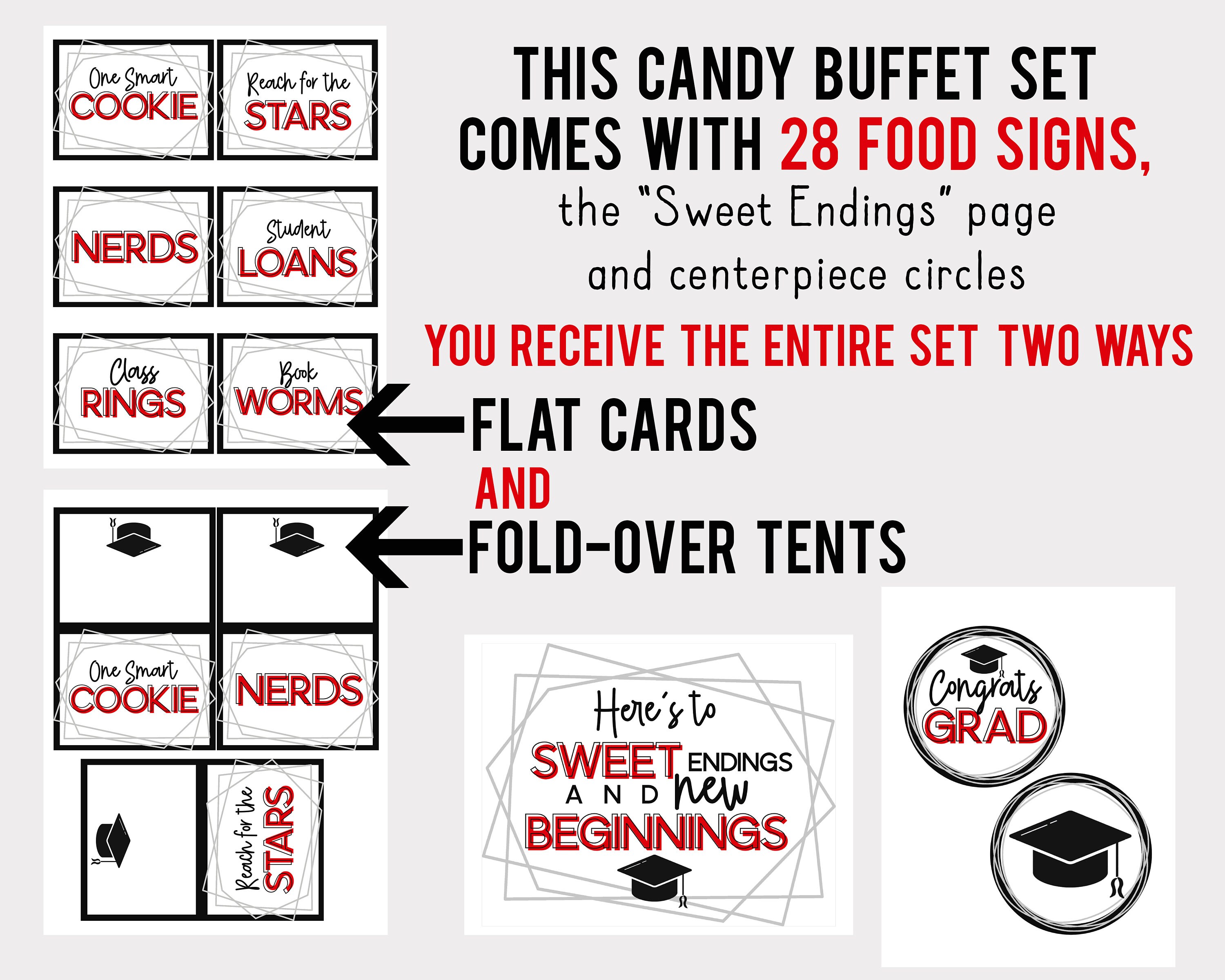 Graduation Candy Buffet Labels, Grad Candy Bar Labels Grad Night Party ...