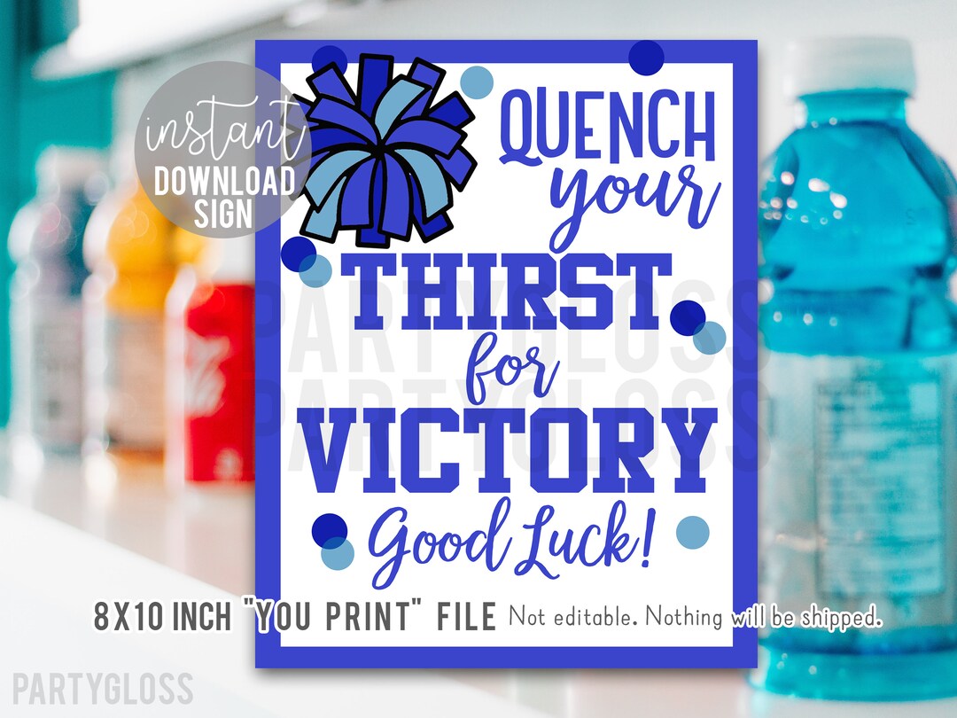 Blue Cheer Good Luck Printable 8x10 Inch Sign, Quench Your Thirst for ...