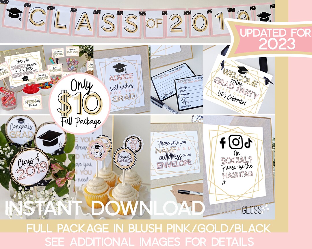 Graduation Printable Package | Grad Party Decor | Class of 2023 ...