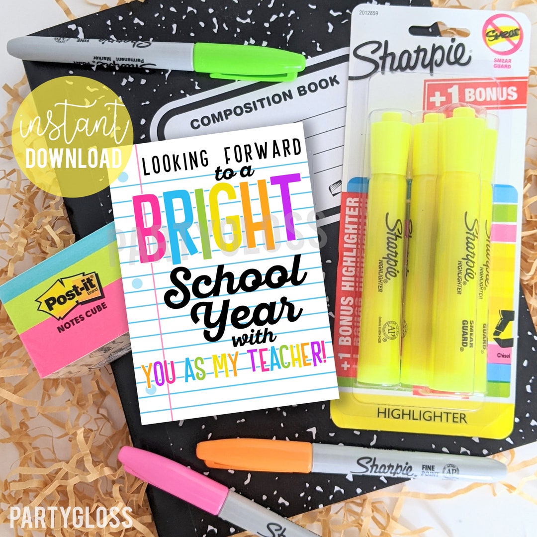 Back to School Printable Gift Tags, Looking Forward to A Bright School ...
