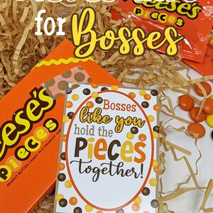 Boss Appreciation Printable Gift Tags, Chocolate Candy Bosses Like You ...
