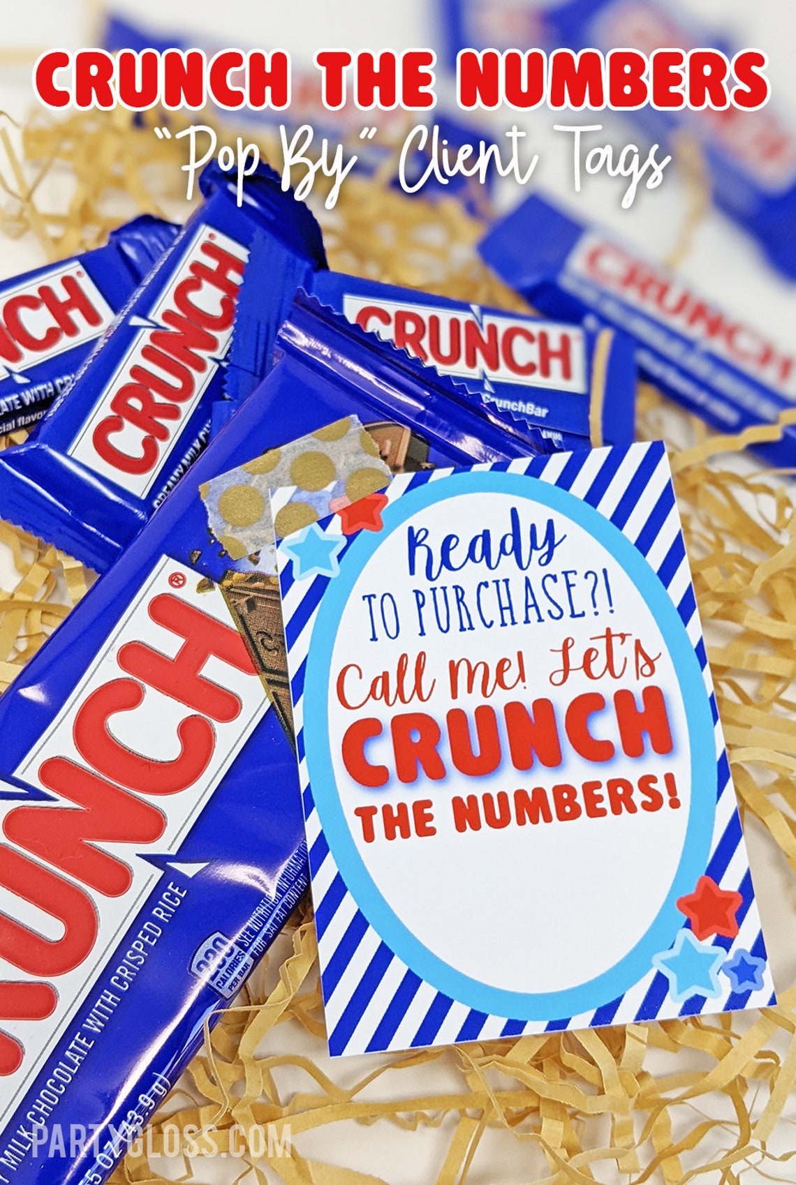 Crunch the Numbers Printable Tag Printable Crunch Tags - Etsy