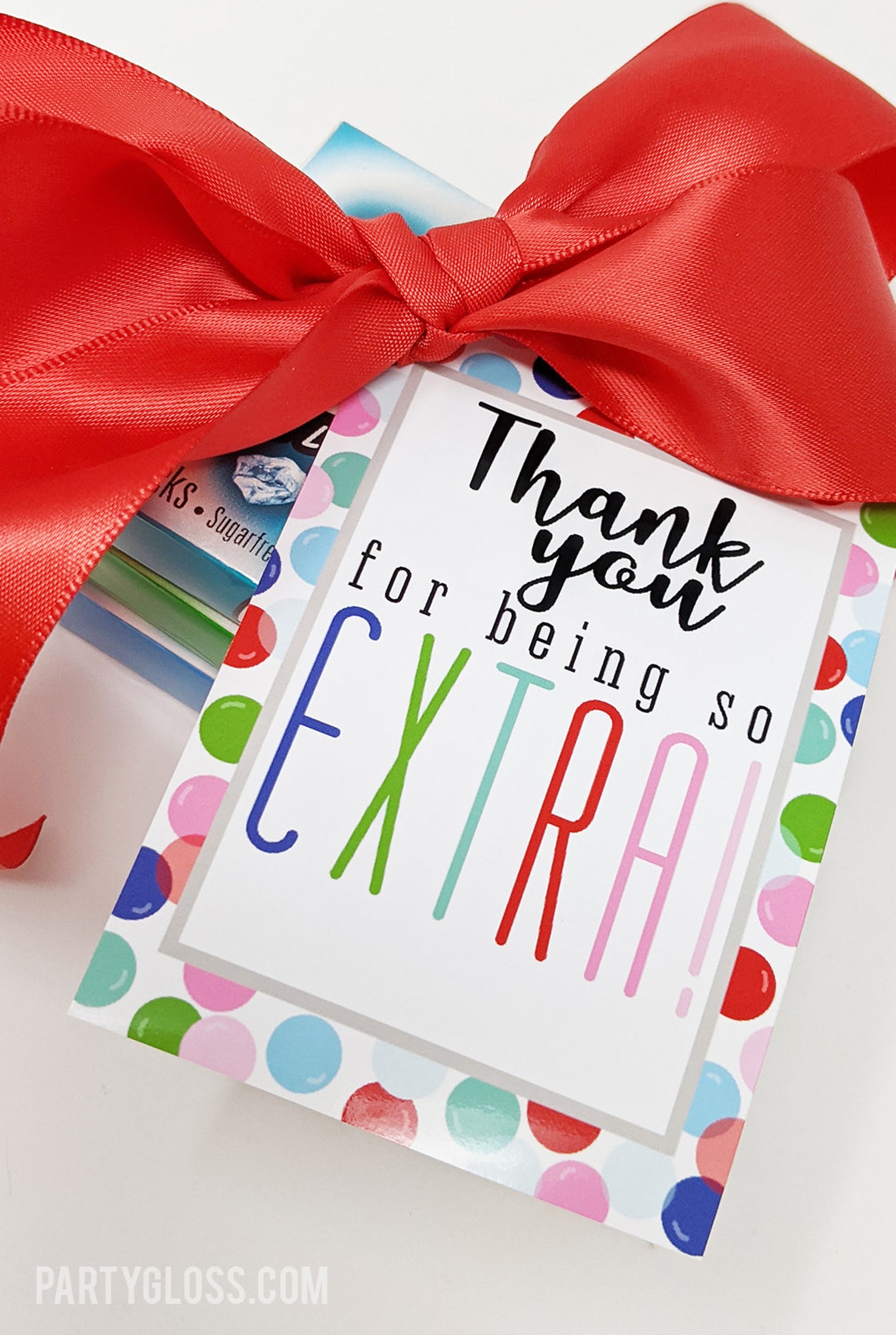 Extra Appreciation Printable Tag Gum Tags Extra Tags - Etsy