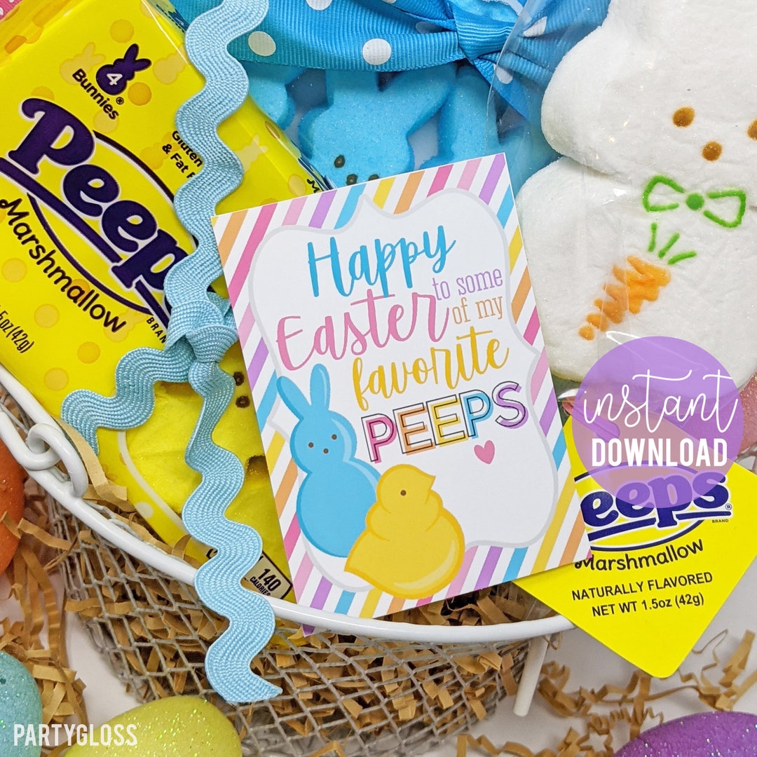 Happy Easter to Some of My Favorite Peeps Printable Tags Friend Family ...