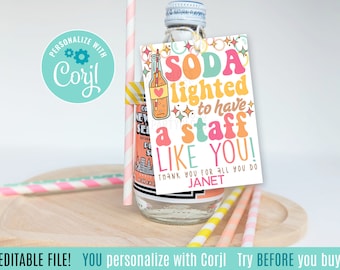 Soda-lighted Teacher Appreciation Gift Tag Editable Printable Canva ...