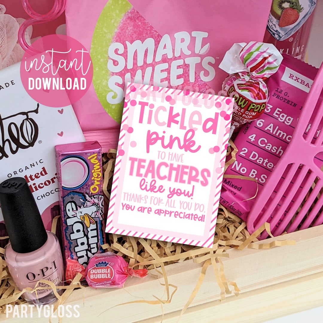 Teacher Appreciation Printable Gift Tags, Tickled Pink Teachers Like ...