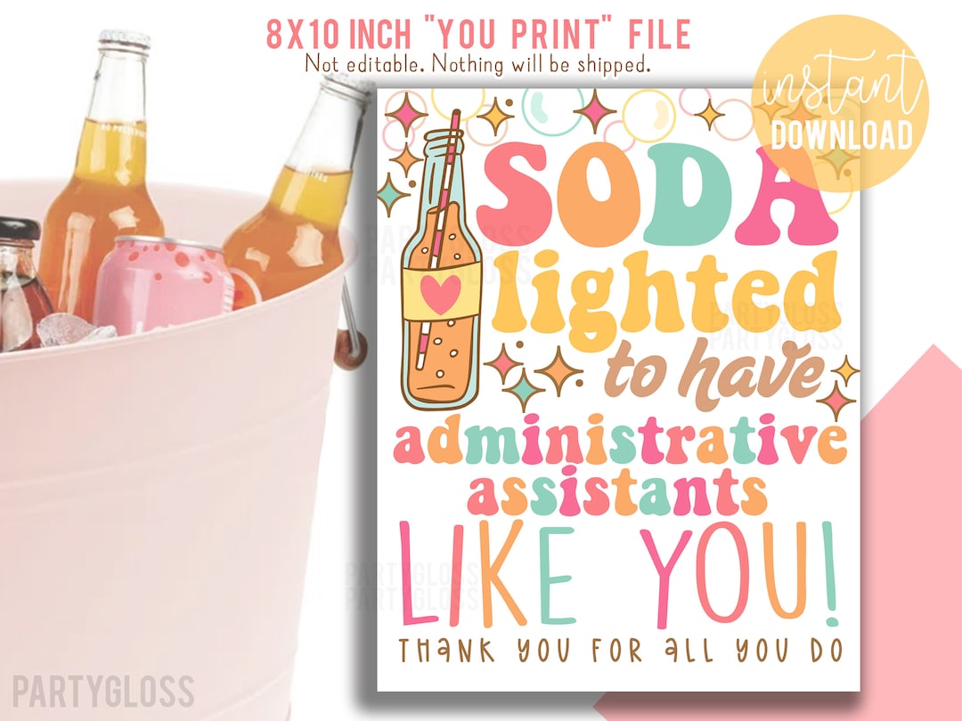 Administrative Assistant Appreciation Print, Admin Staff Office Lunch ...