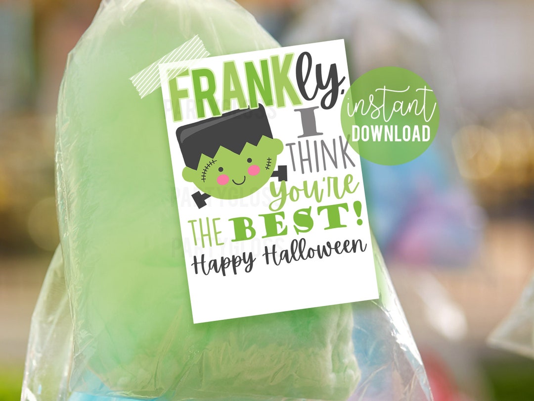 Frankenstein Halloween Printable Gift Tags Happy Halloween Friend Candy ...