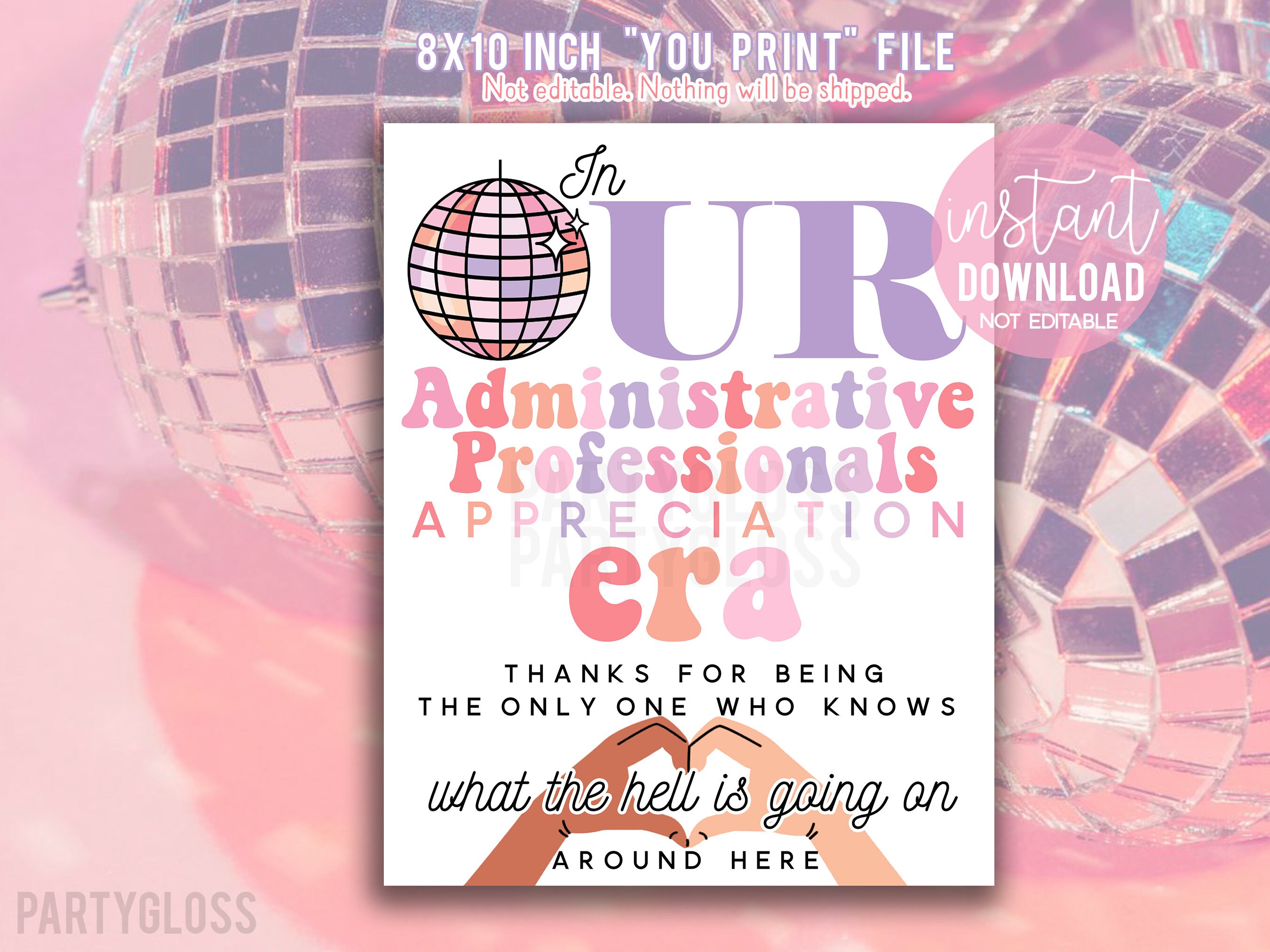 Administrative Professionals Appreciation Era Printable Signs, Staff ...