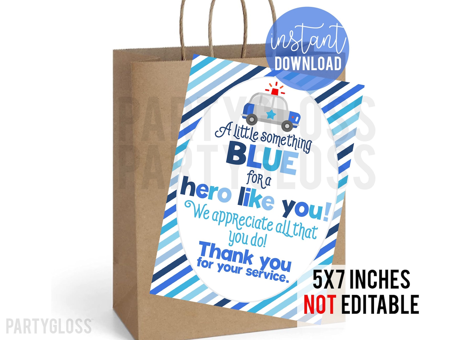 Police SRO Appreciation Sign, Police Appreciation Gift Tag, School ...
