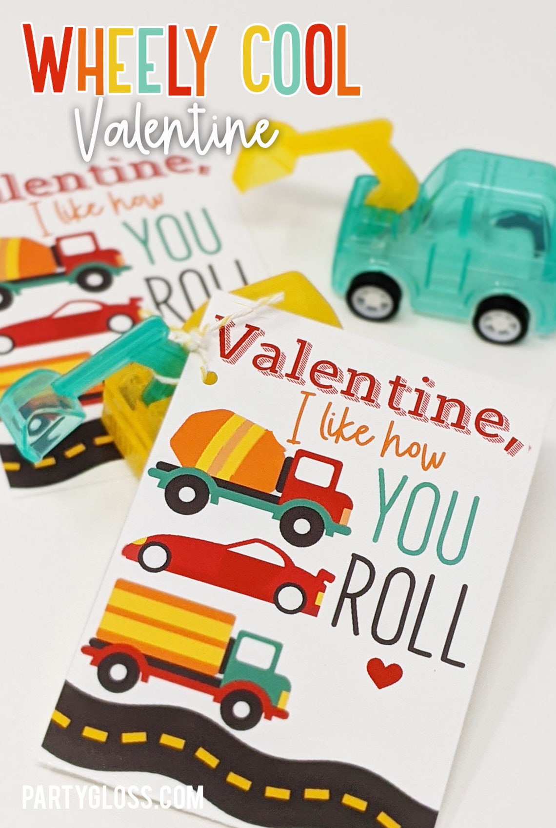 Valentine's Day Printable Tag Cars Trucks Valentine | Etsy