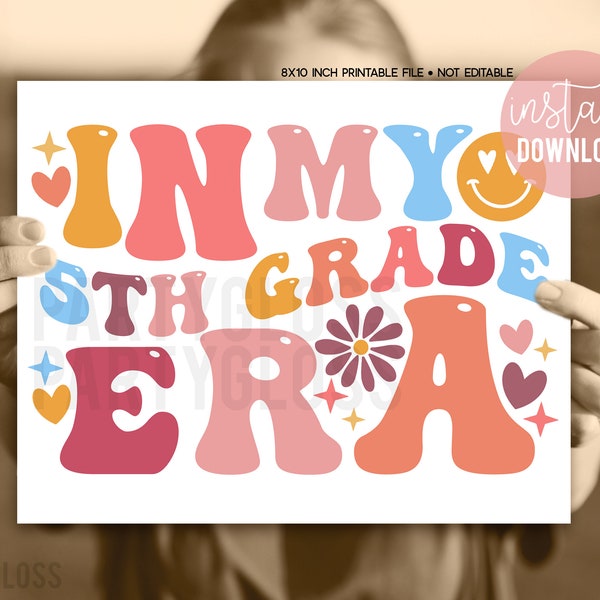5th Grade Sign - Etsy
