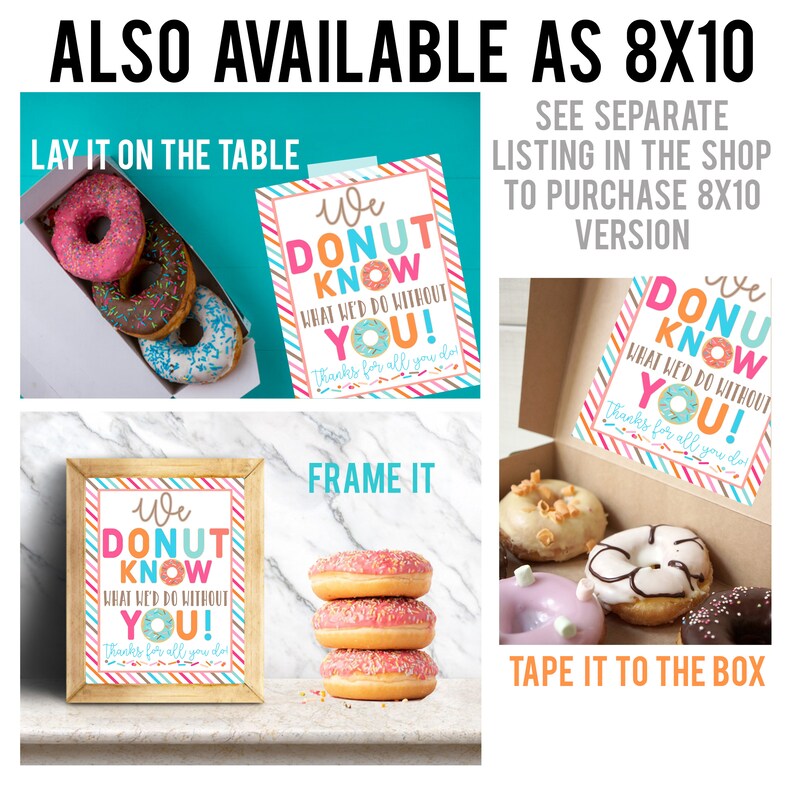 Donut Appreciation Printable Tags Donut Tags Doughnut Tags - Etsy