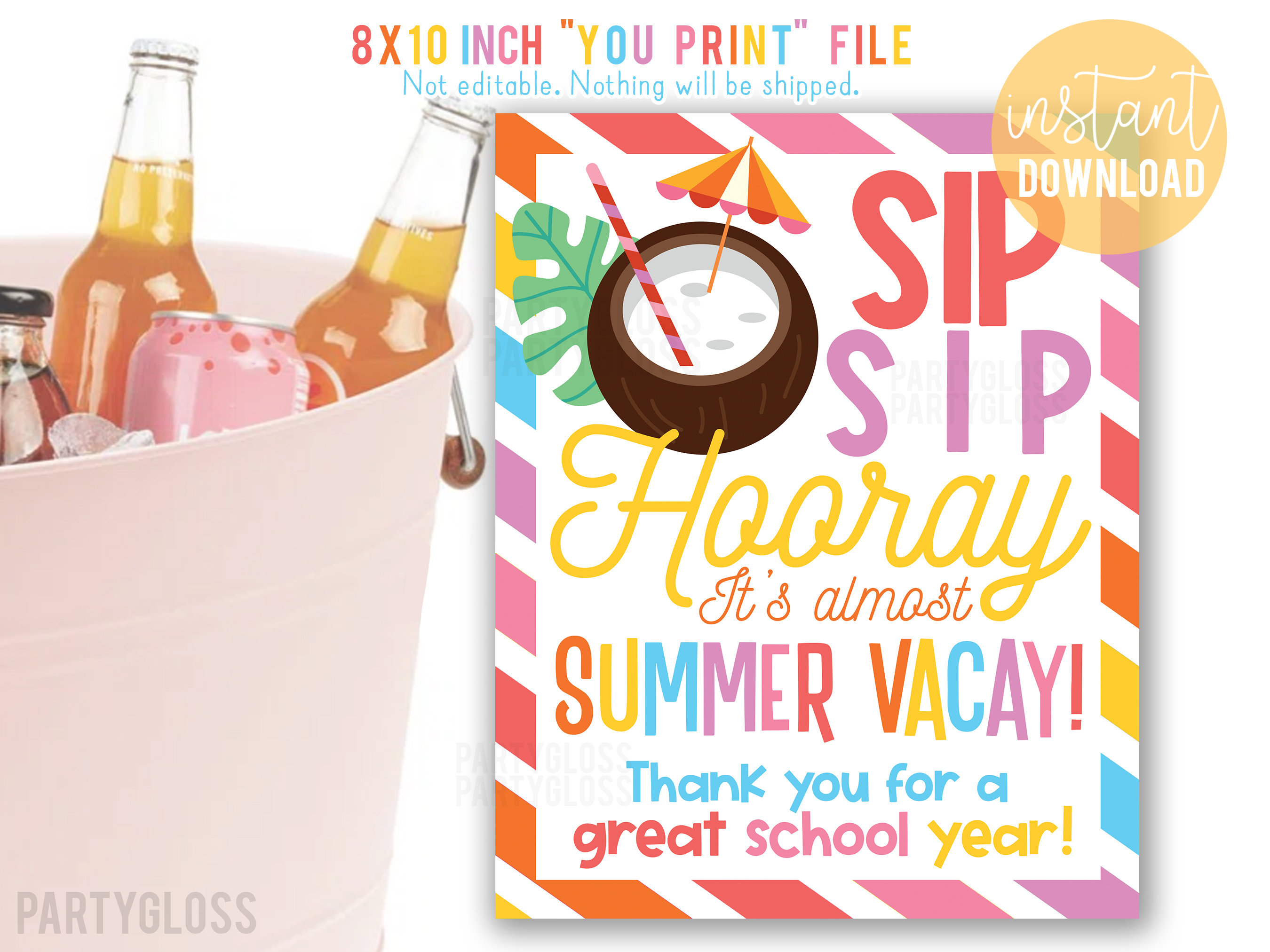 End of the Year Teacher Appreciation Bundle, 8.5x11 Printables, Lunch ...