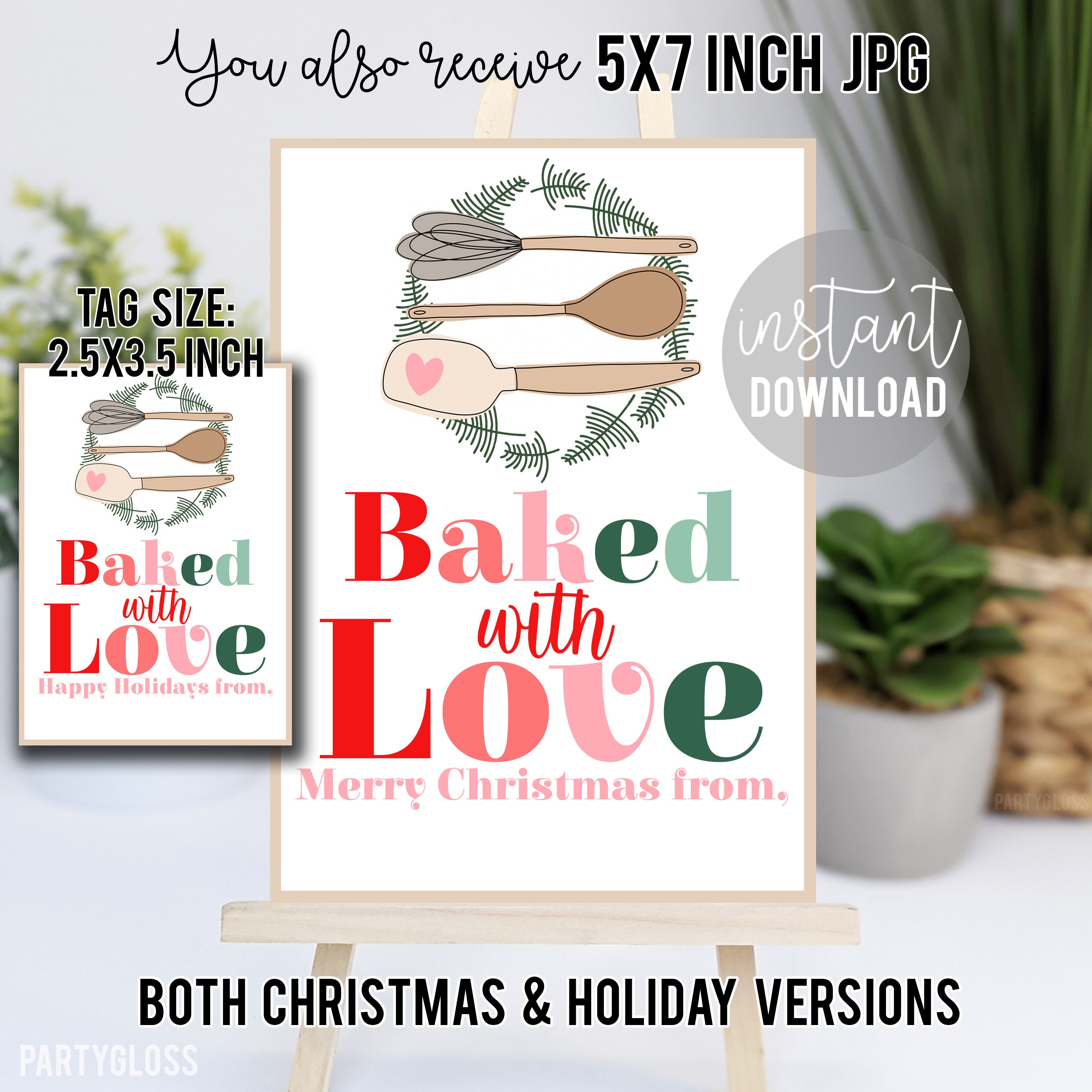 Baked With Love Printable Tags Baked Goods Tag Modern - Etsy Canada