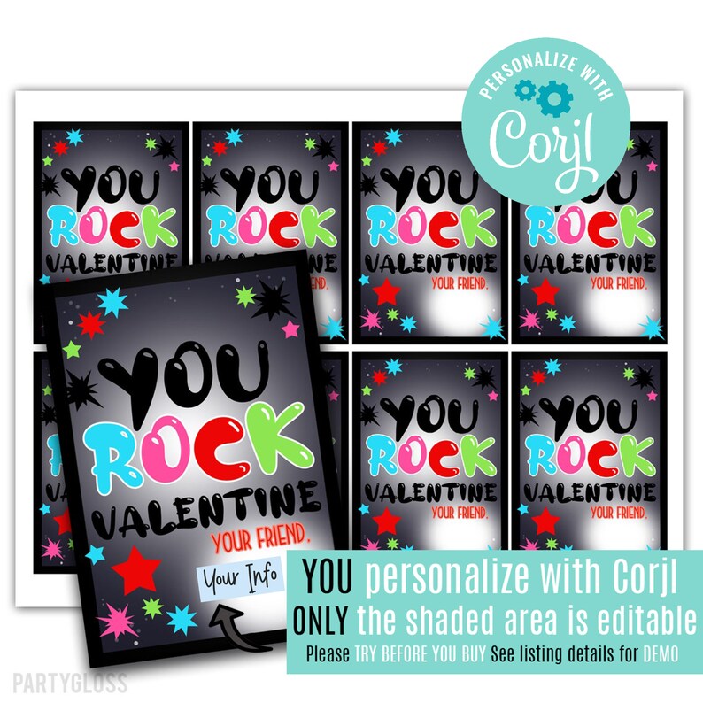 Editable Valentine's Day Popping Candy Printable Gift Tags, Pop ...