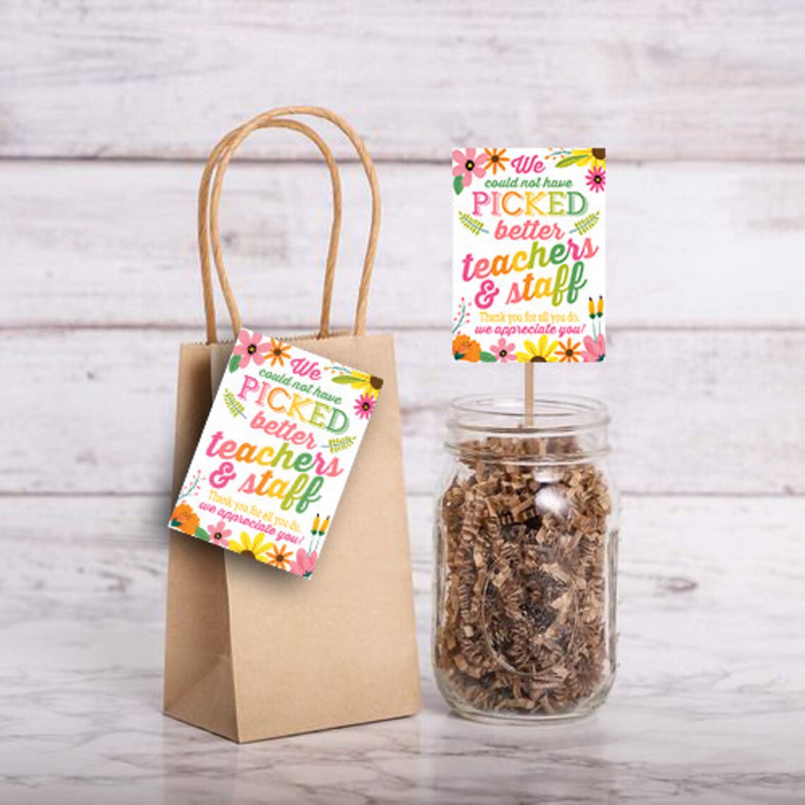 Teacher Appreciation Printable Floral Flower Tags Floral - Etsy