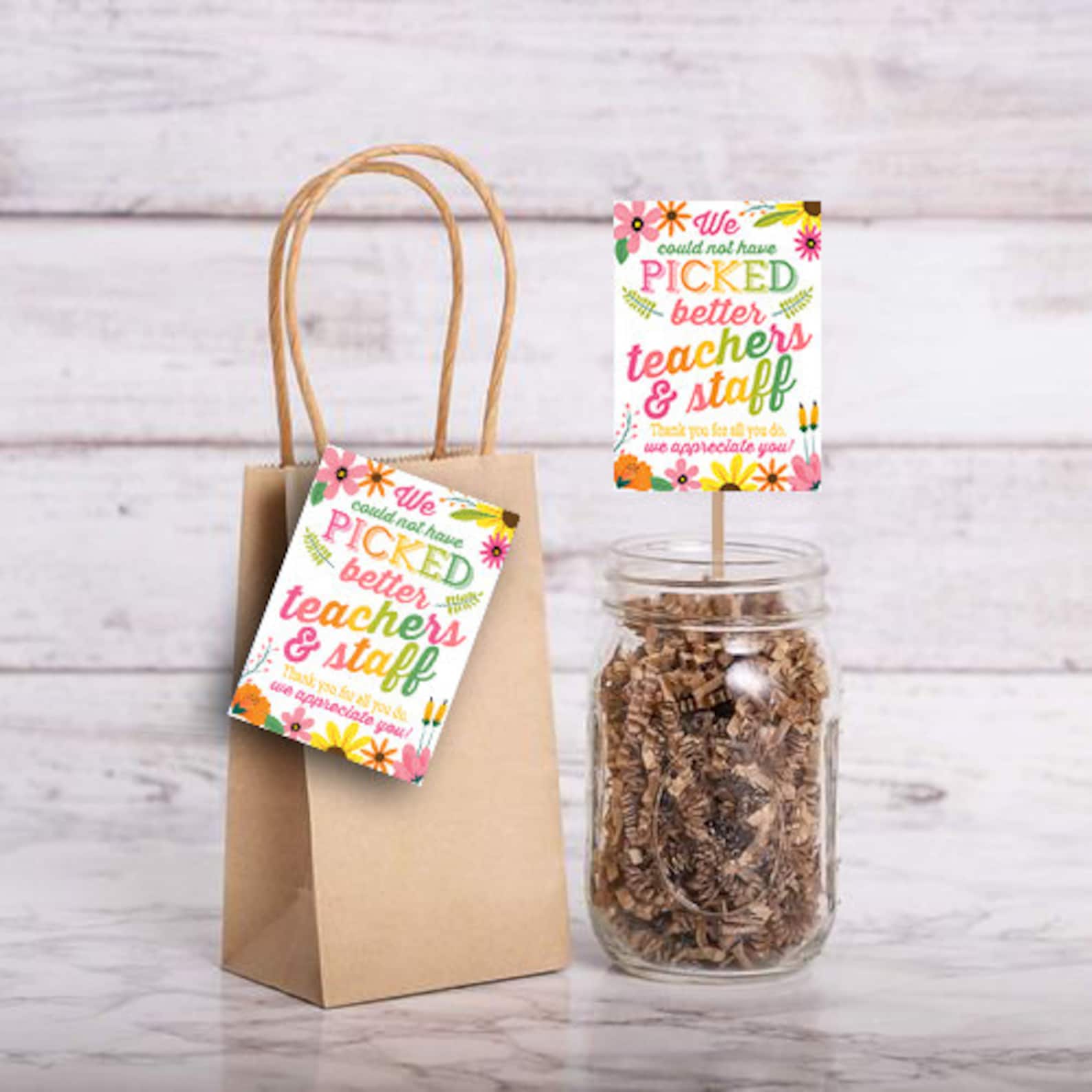 Teacher Appreciation Printable Floral Flower Tags Floral - Etsy