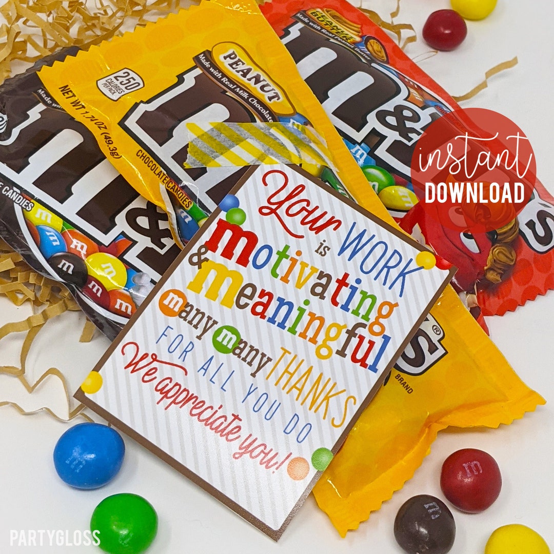 Employee Appreciation Printable Gift Tags MM Teacher Week - Etsy