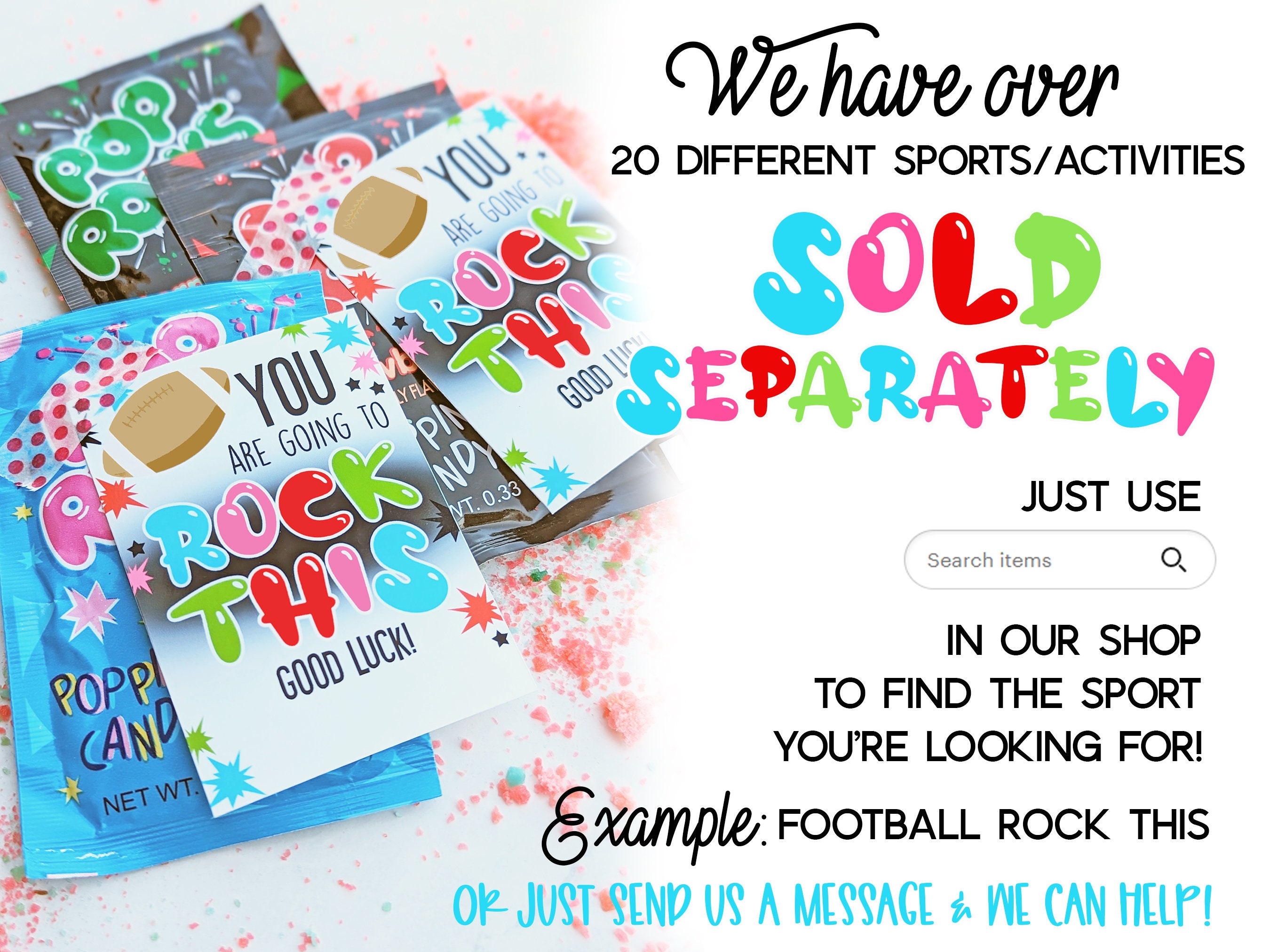 Cheer You Are Going to Rock This Good Luck Printable Gift Tags, Pop ...