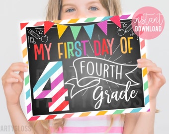 Welcome Back to School Printable Sign Rainbow Back to School - Etsy