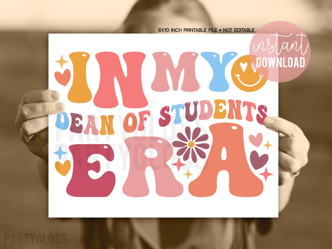 Dean of Students First Day of School Printable Sign, Dean Back to ...