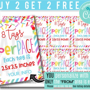 Editable Dance Here's to A Sweet Season Printable Gift Tags Good Luck ...