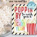 Back to School Popcorn Printable 8x10 Sign, Teacher Appreciation ...