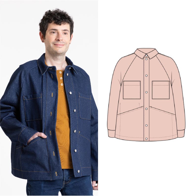 Parker Chore Coat PDF Sewing Pattern - Etsy Canada