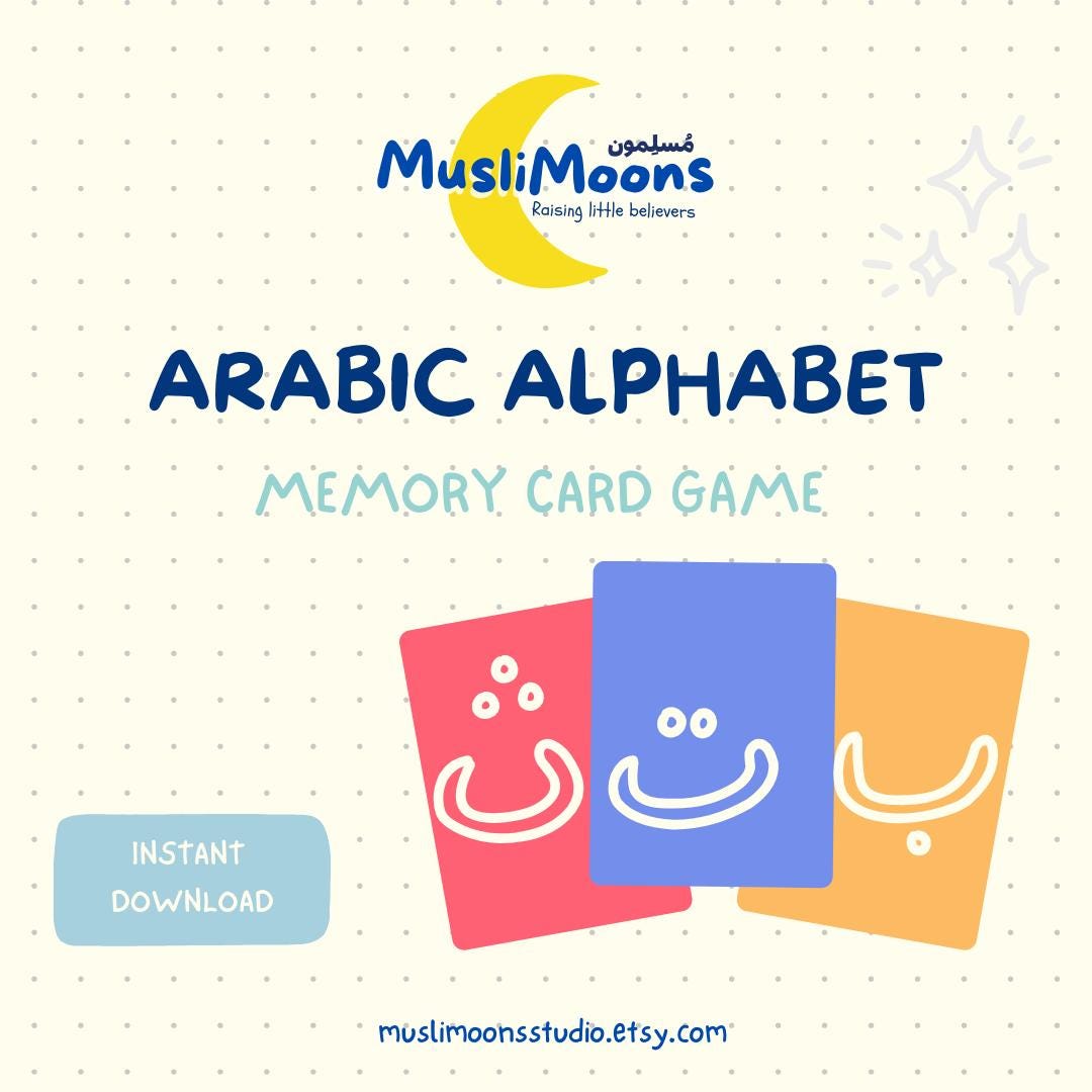 Bilingual Arabic Alphabet Memory Game | Educational Flashcards for Kids ...