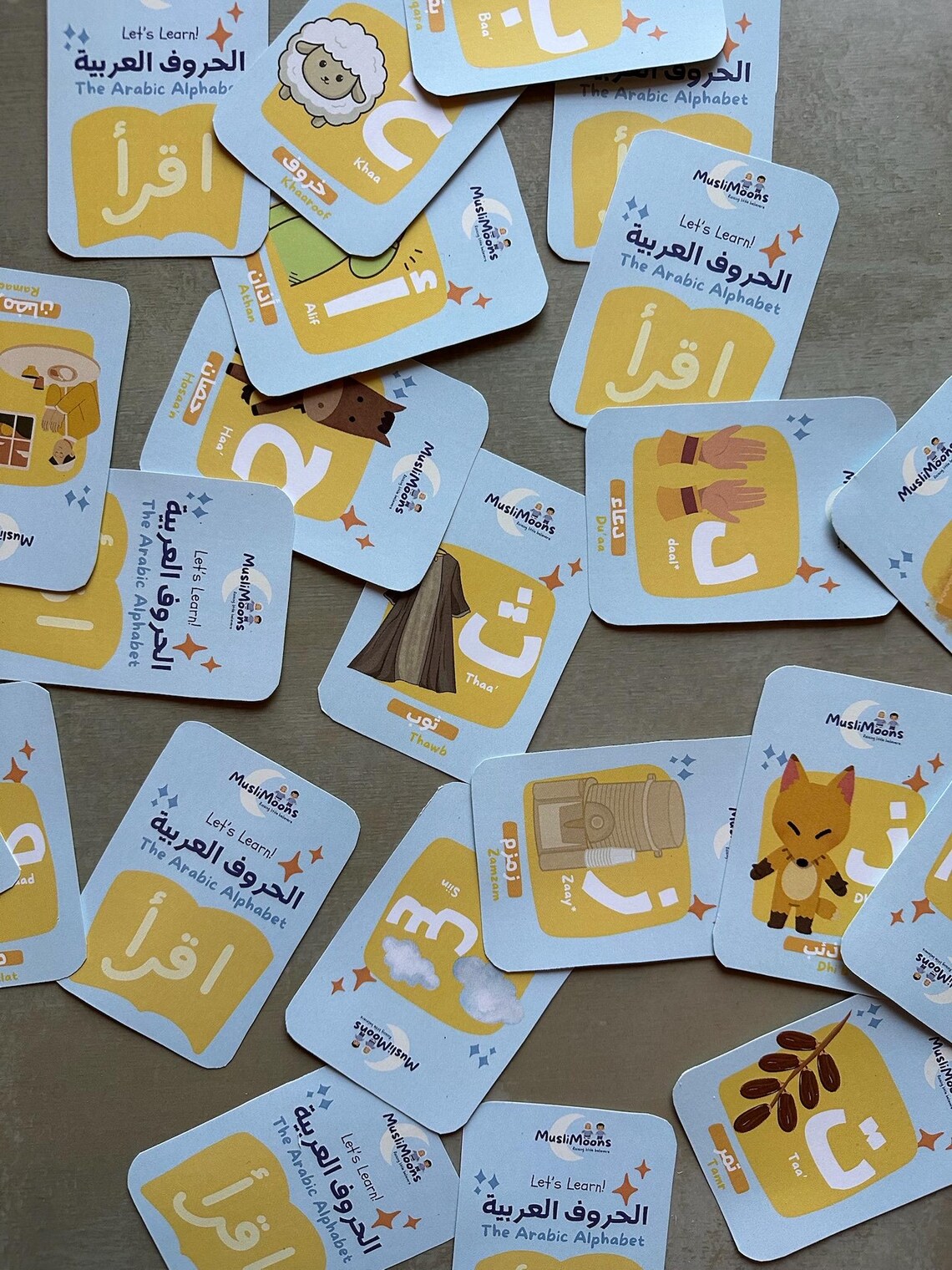Arabic Alphabet Flashcards for Kids | Learn Arabic Letters - Etsy